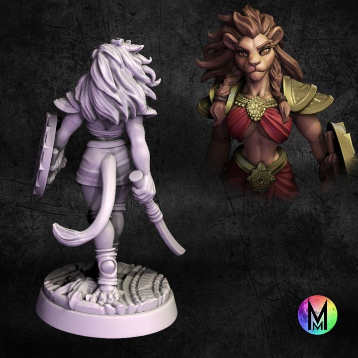 3D Printable Catfolk part 1 by Moonlight Minis- Christine Van Patten